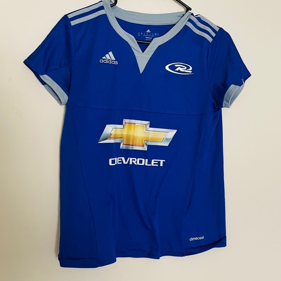 adidas | Shirts | Adidas Blue Chevrolet 47 Climacool Soccer Jersey Size ...